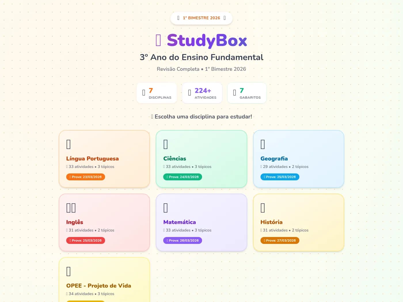 StudyBox 3º Ano