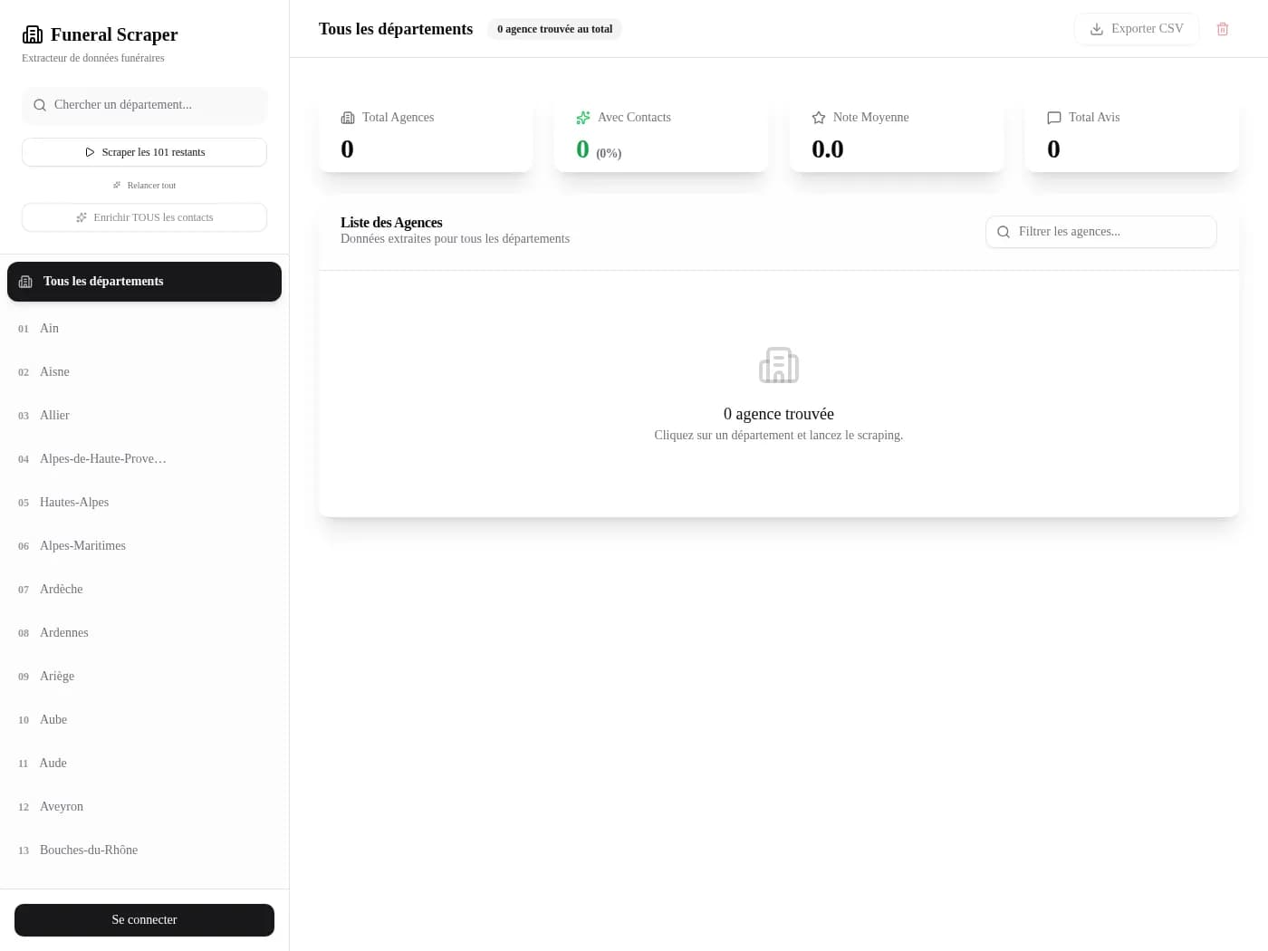 Funeral Data Scraper