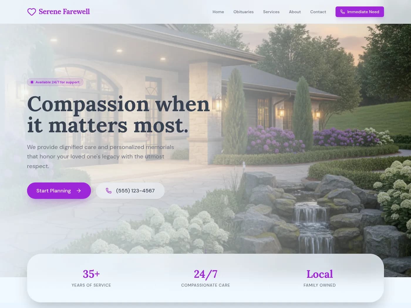 Serene Farewell Site