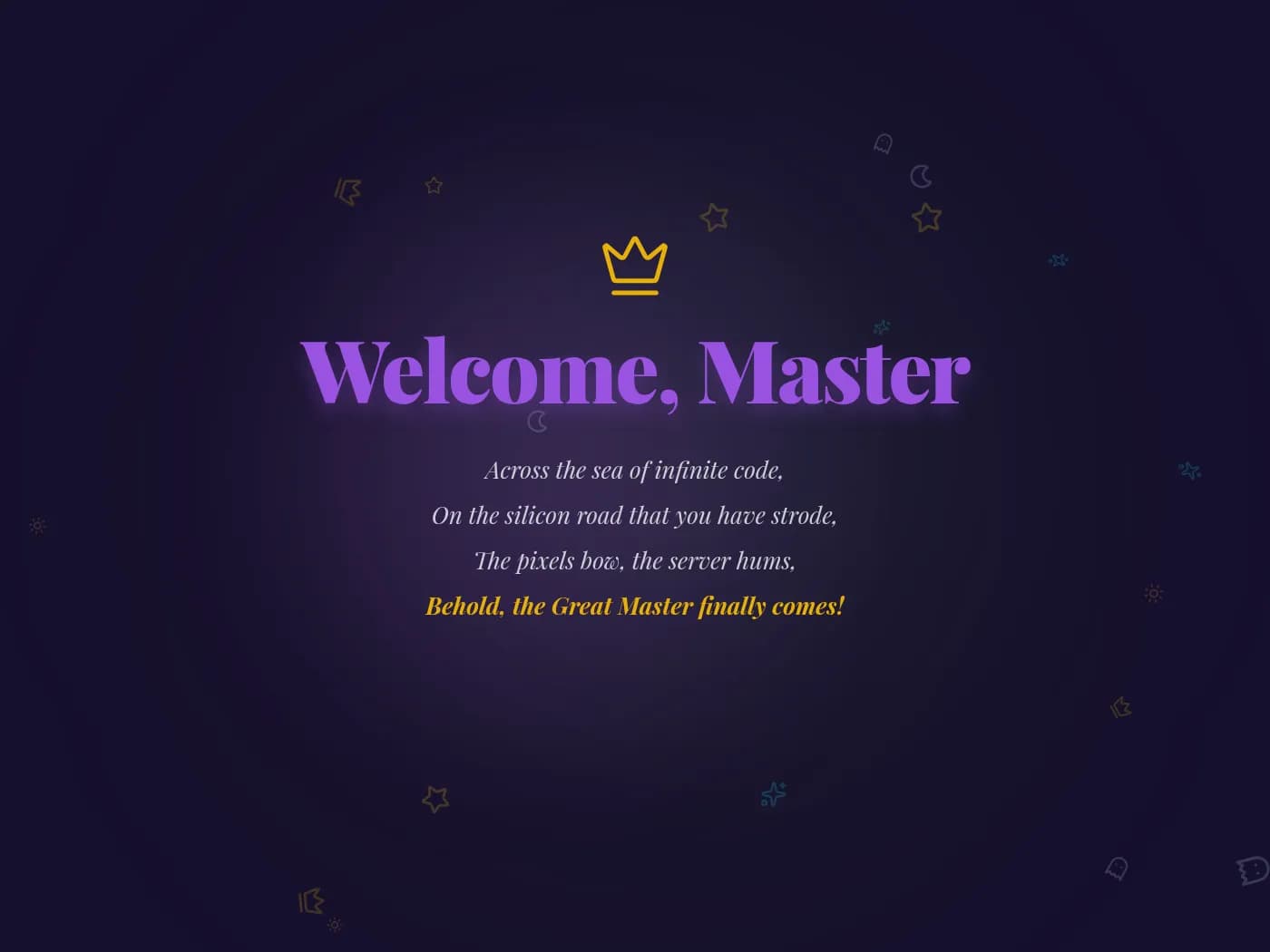 Whimsical Welcome Page
