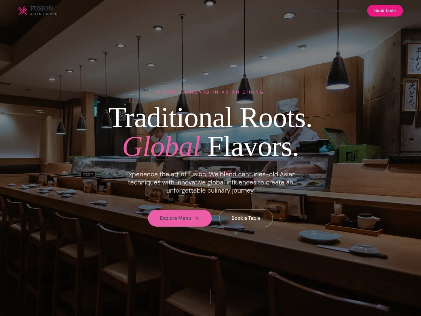Fusion Sushi Website