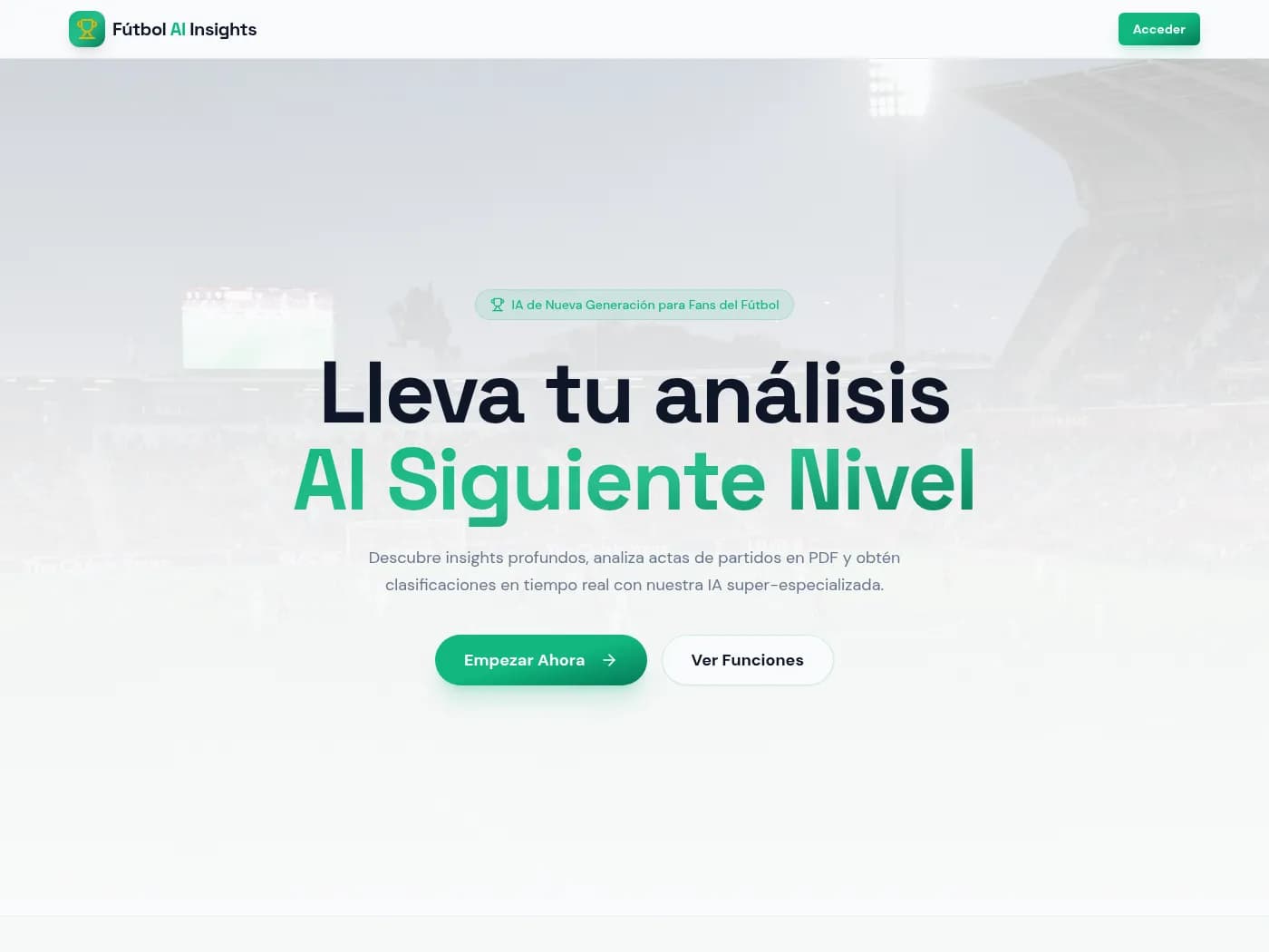 Fútbol AI Insights