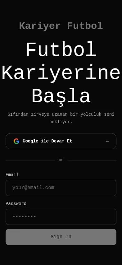 Kariyer Futbol Oyunu