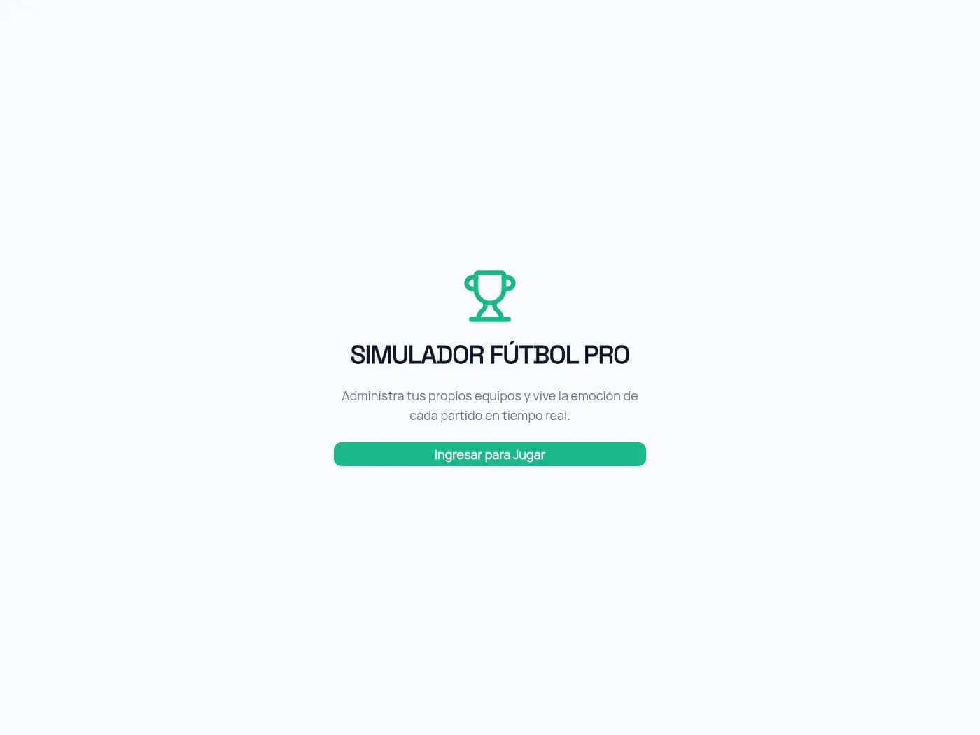 Simulador Fútbol Pro