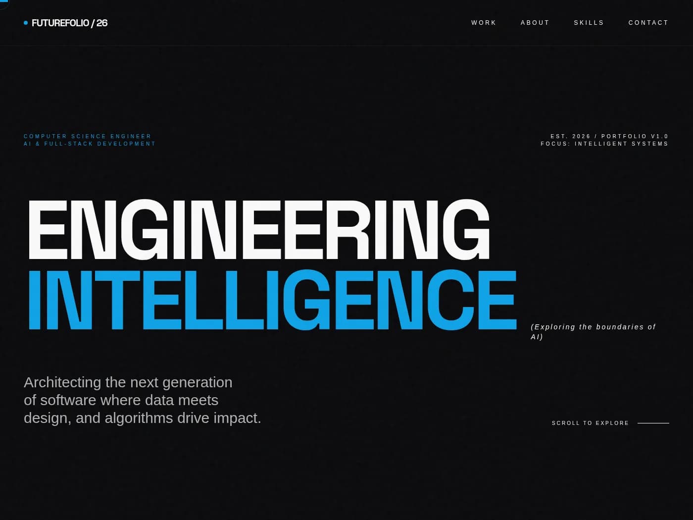 Futurefolio Portfolio Site
