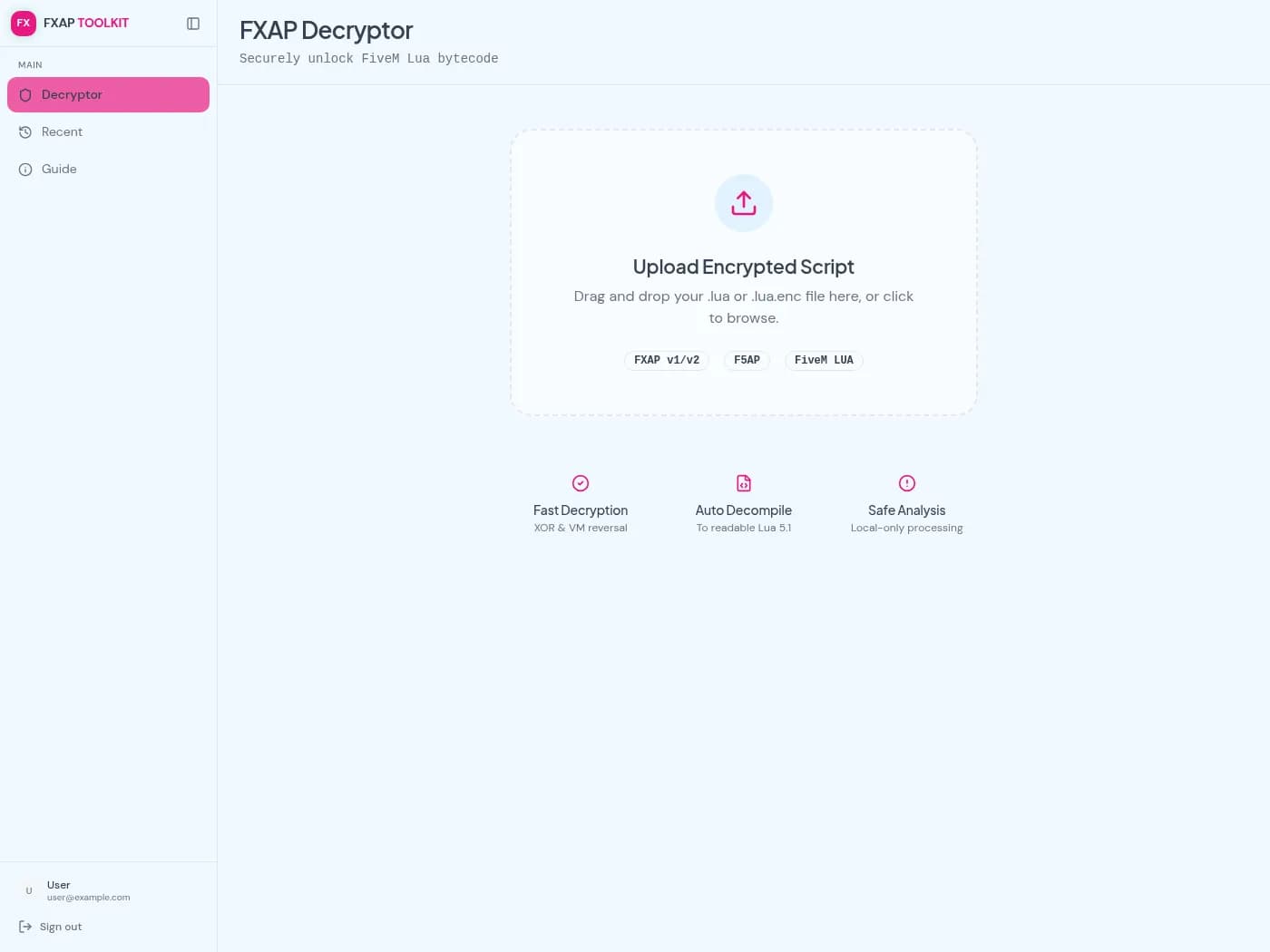 FXAP Decrypt Toolkit