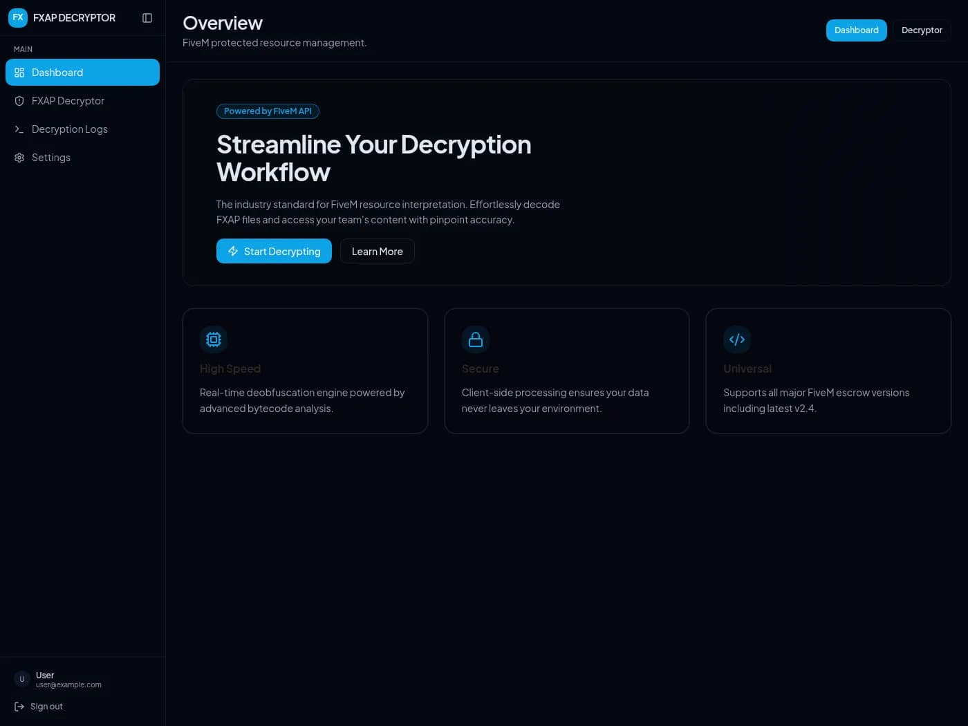 FXAP Decryptor Web