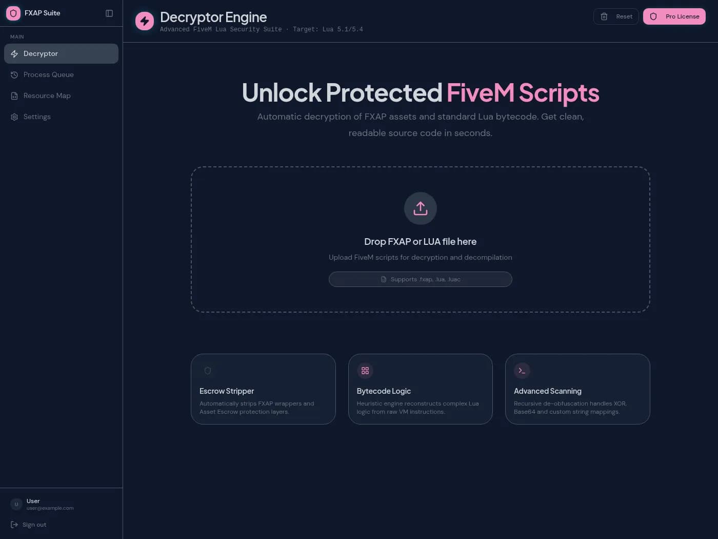 FXAP Decrypt & Decompile Suite