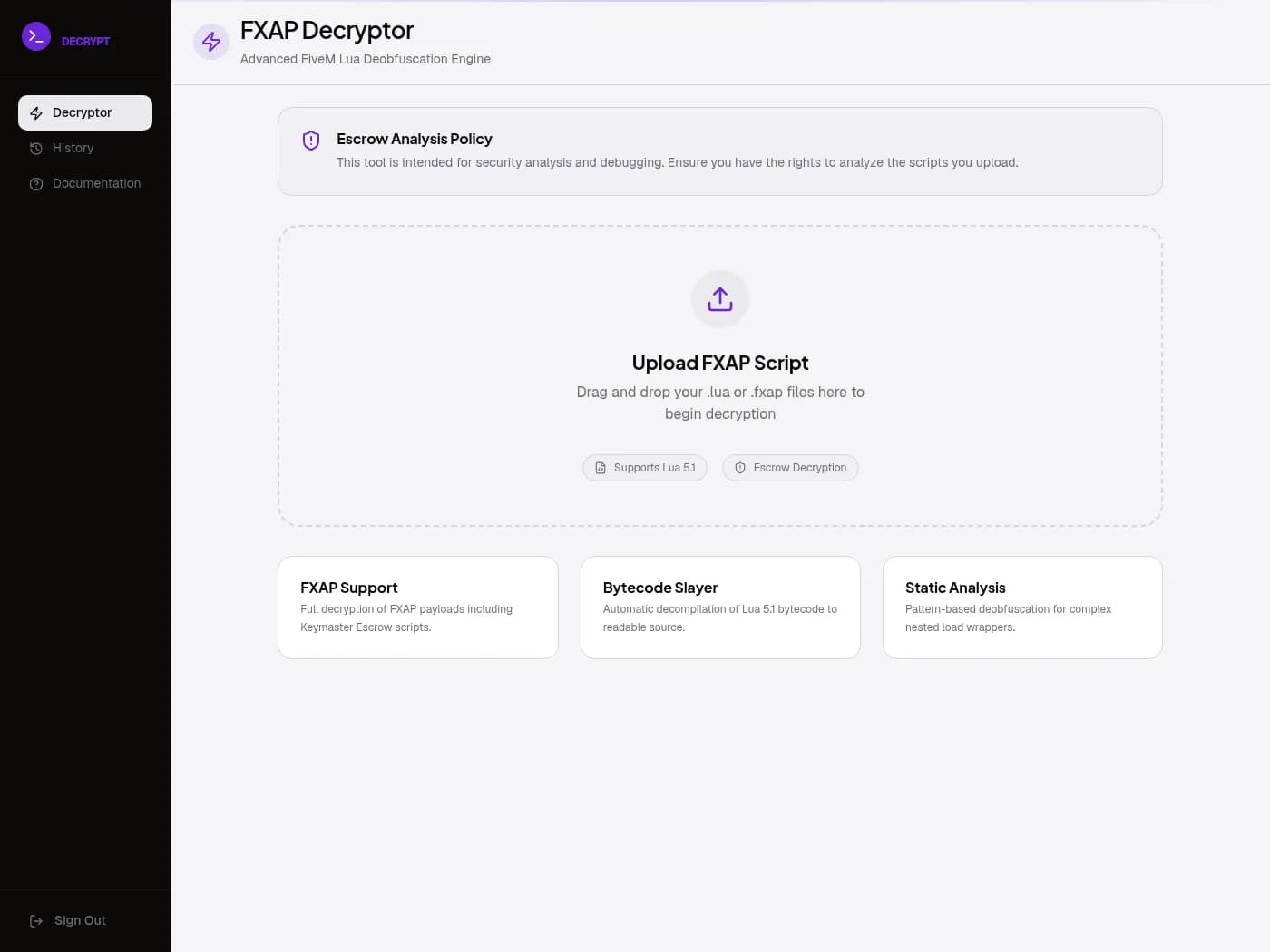 FXAP Lua Decrypt Toolkit