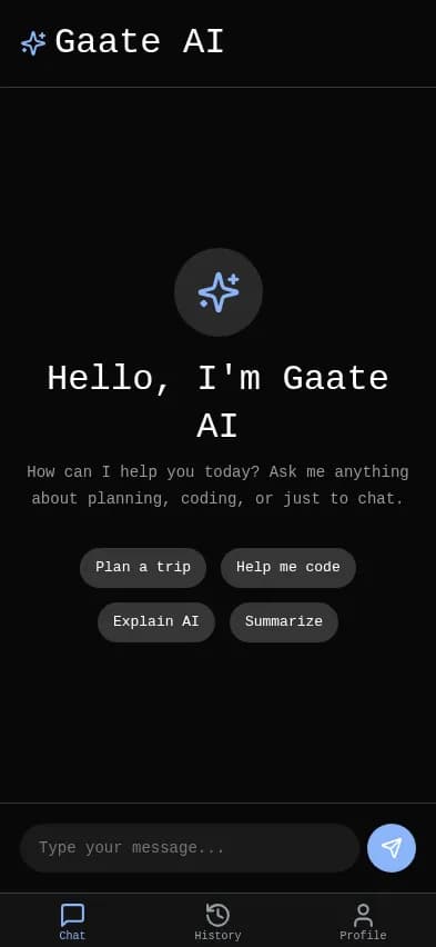 Gaate AI Gemini Clone