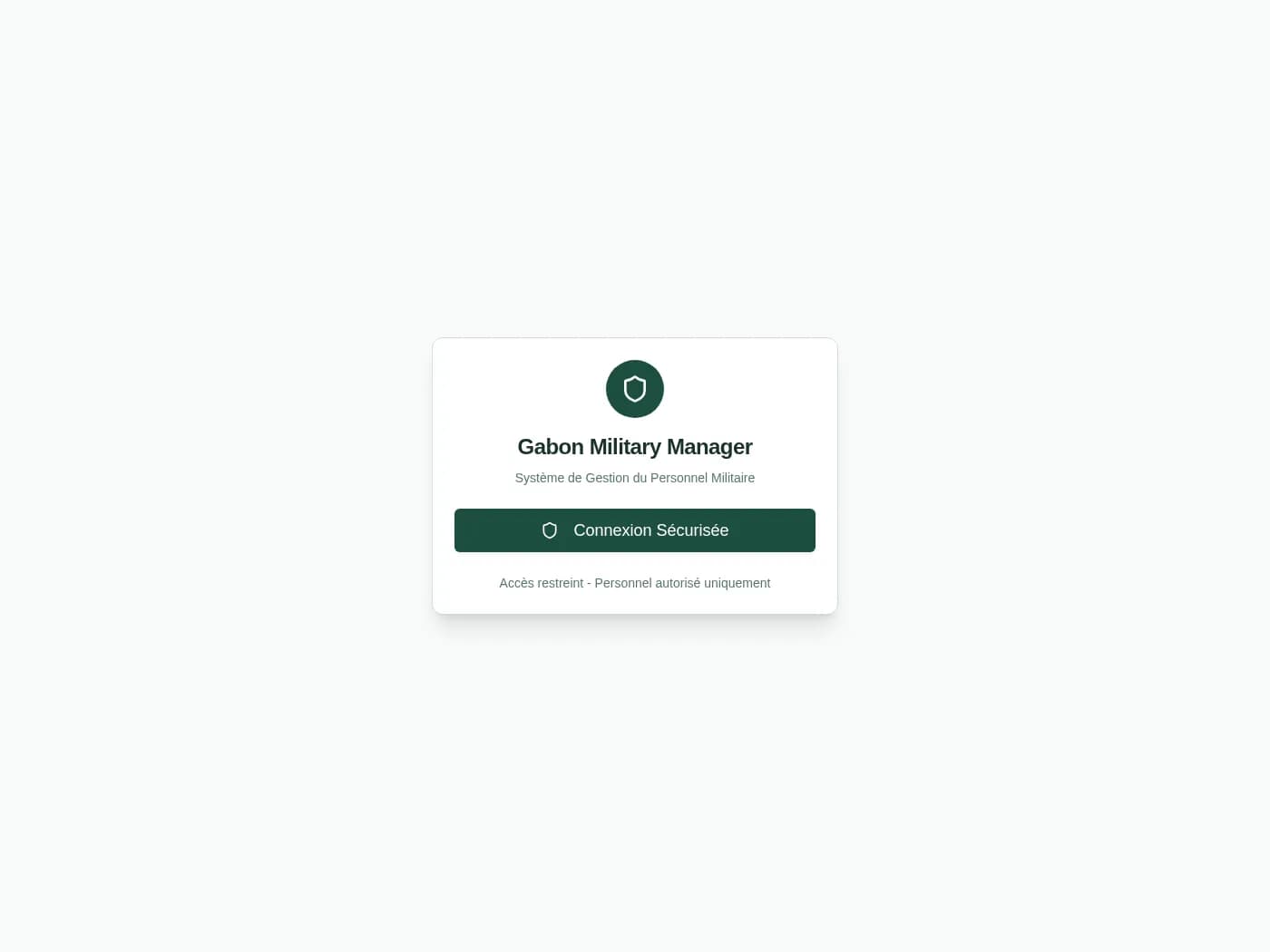 Gabon Military Manager