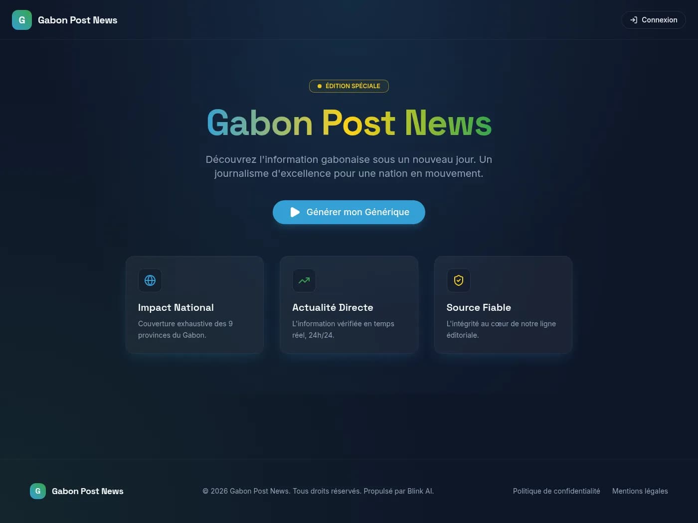 Gabon Post News Intro
