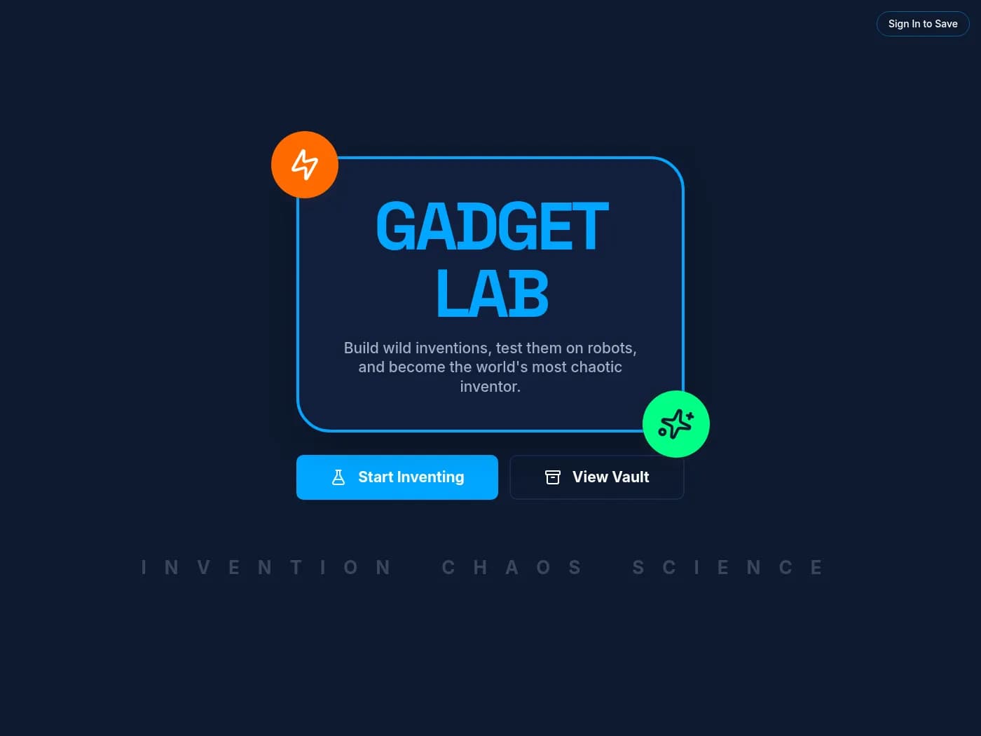 Inventor Gadget Game