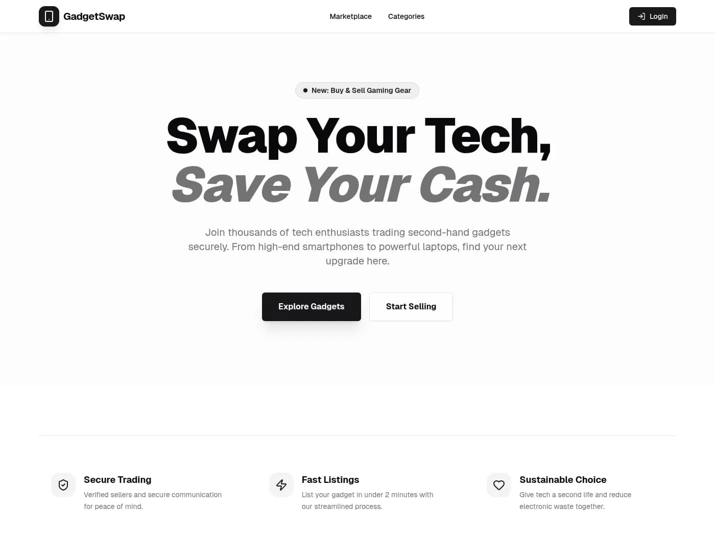 GadgetSwap Marketplace