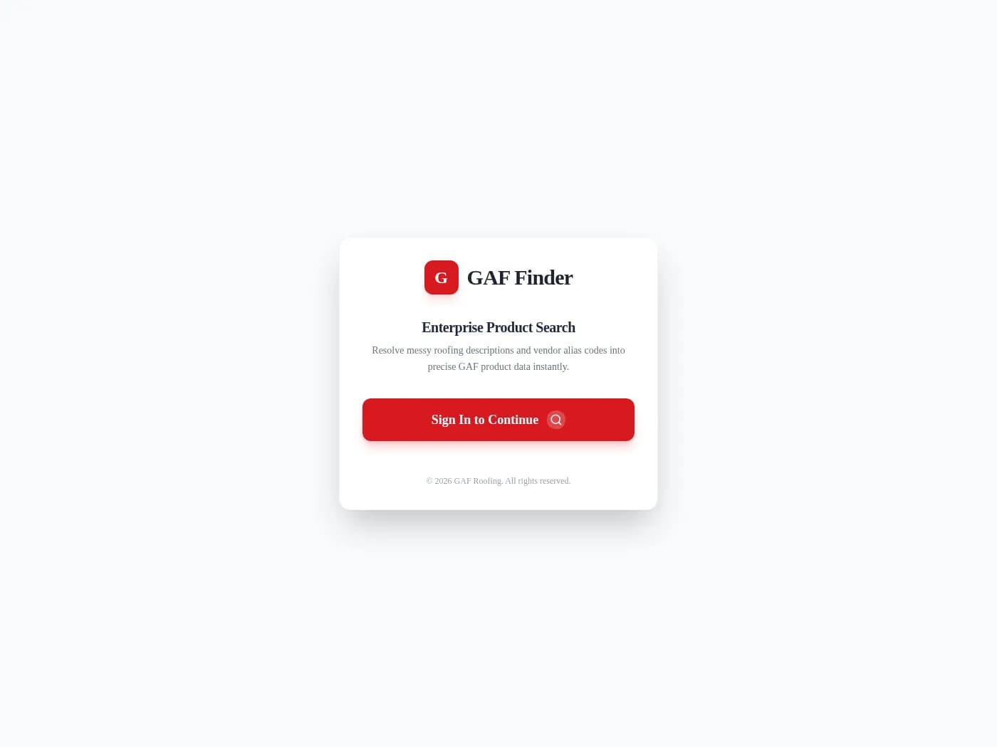 GAF Product Finder