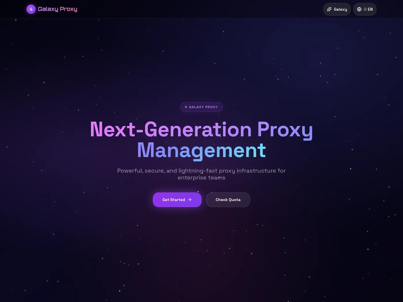 Galaxy Proxy Dashboard