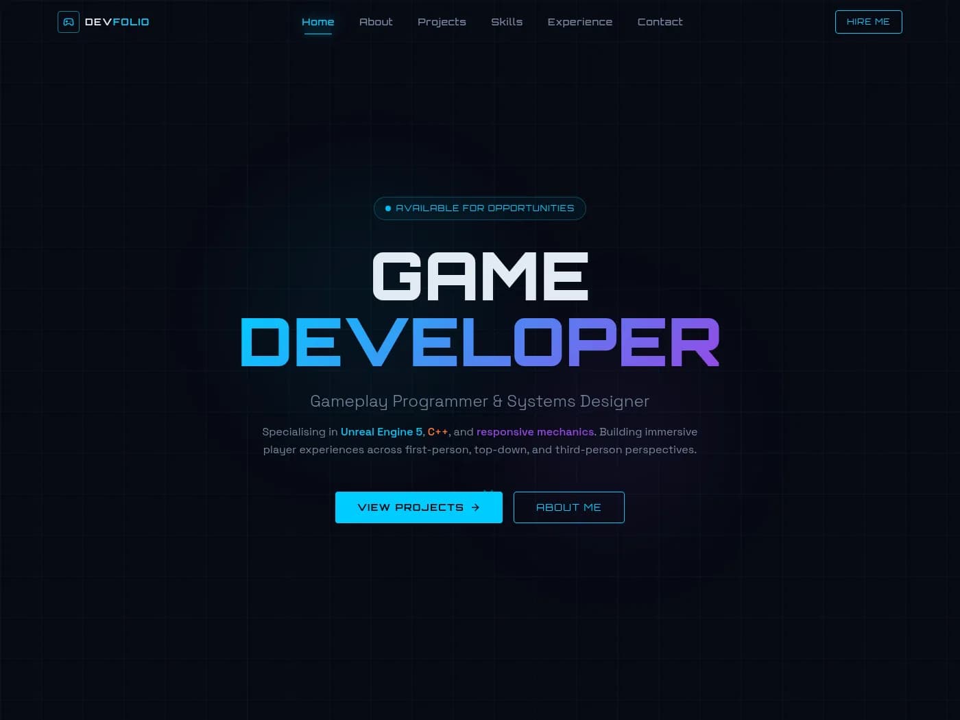 Realistic Game Dev Portfolio