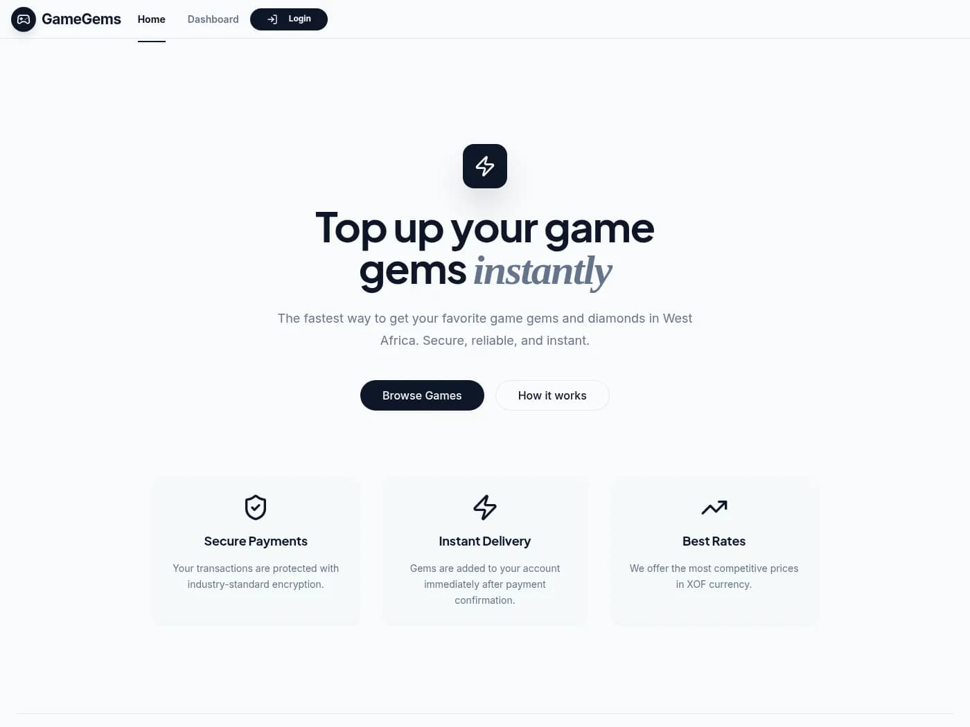 Game Gems Marketplace