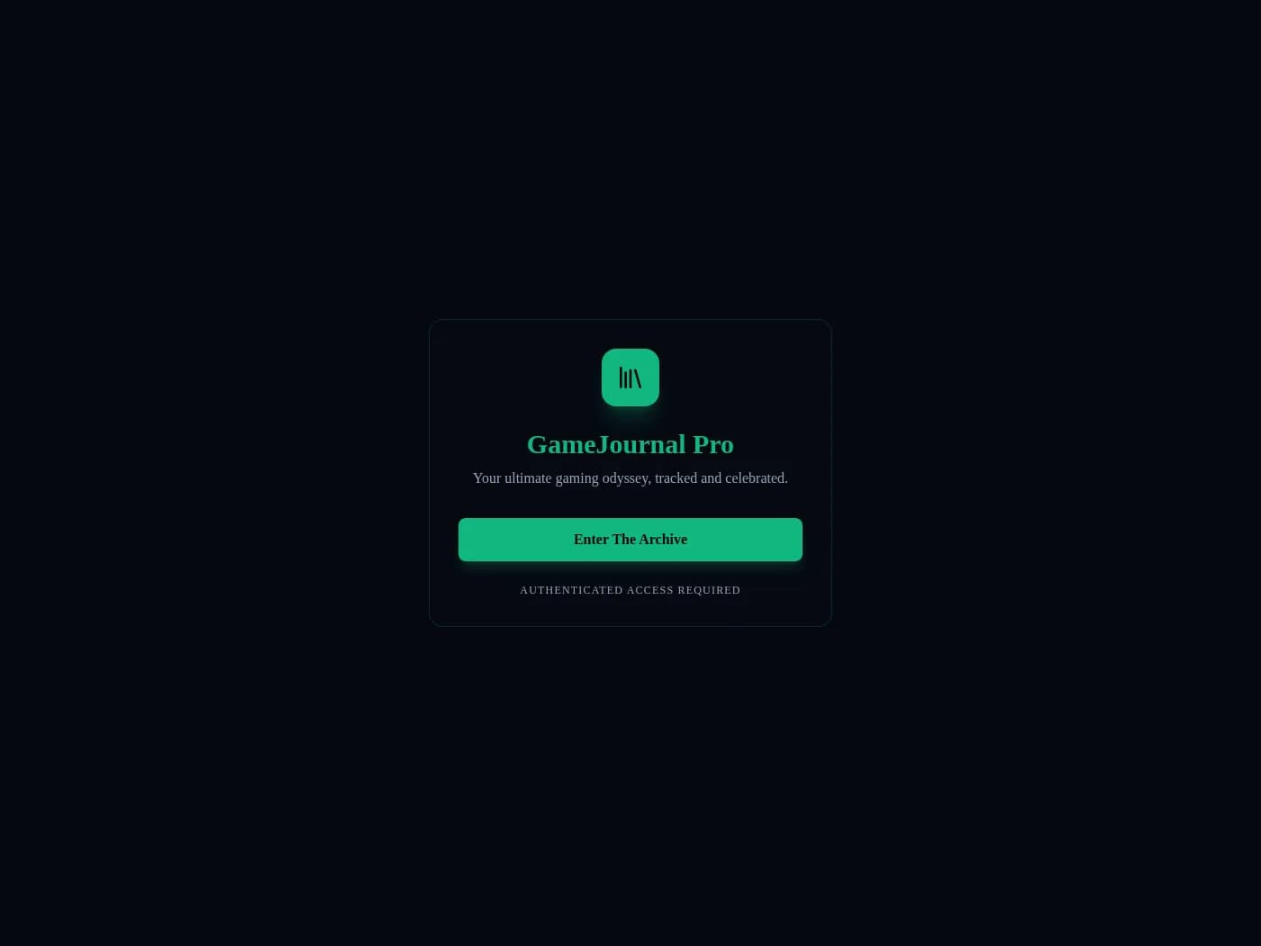 Game Journal Pro