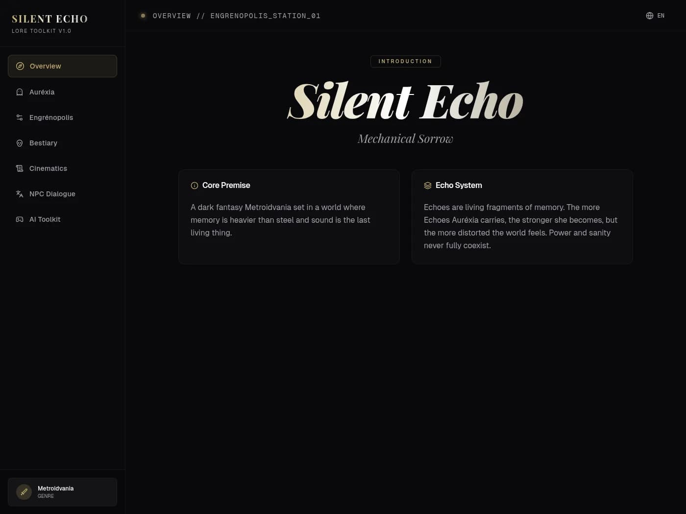 Silent Echo Lore Toolkit