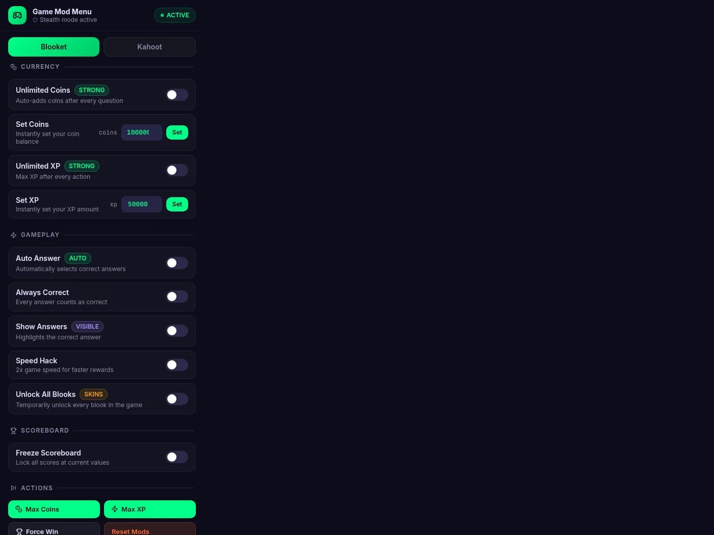 Game Mod Menu Toolkit