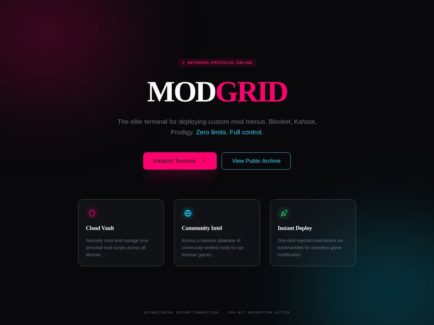Game Mod Menu Hub
