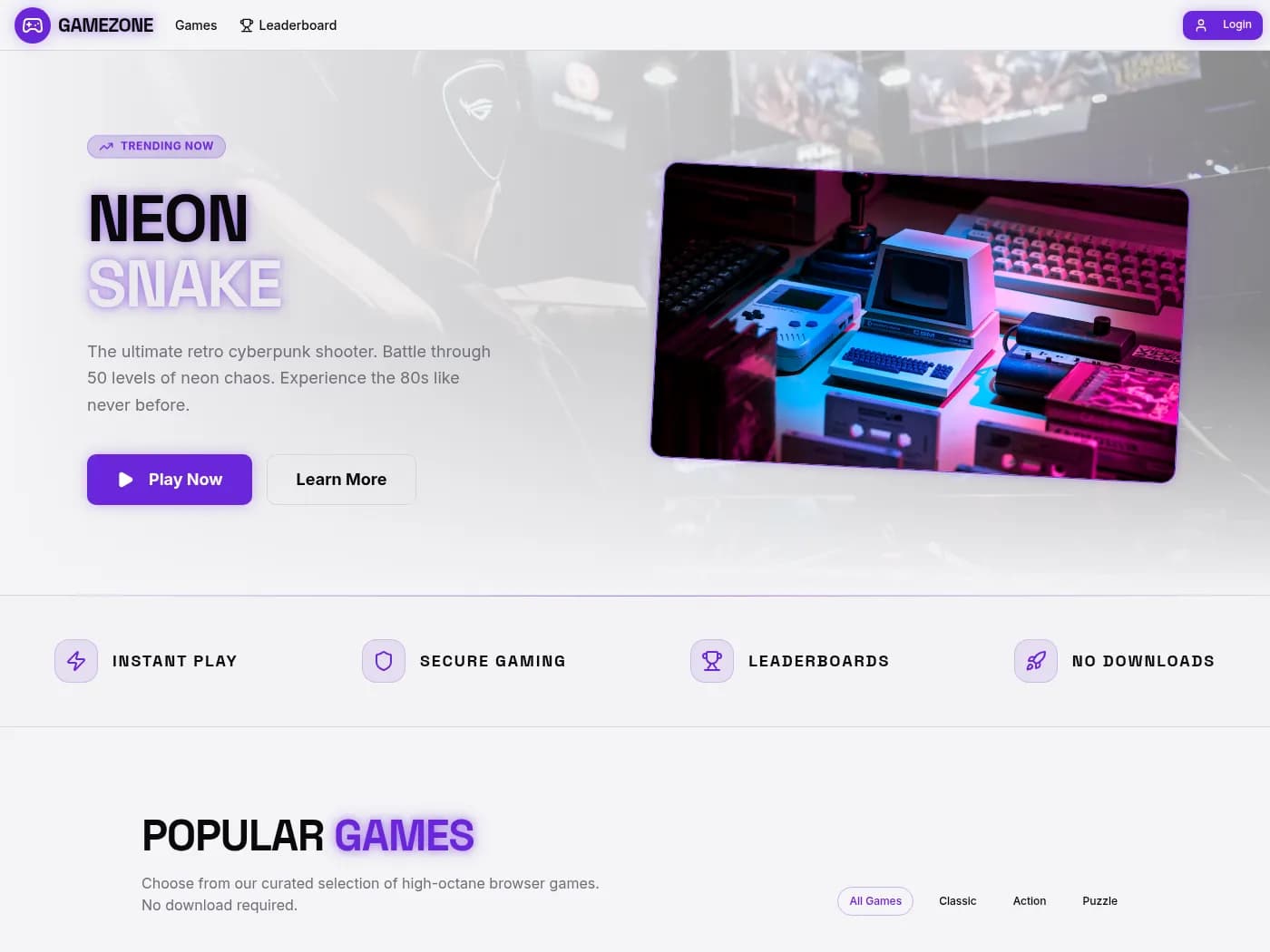 GameZone Web Page