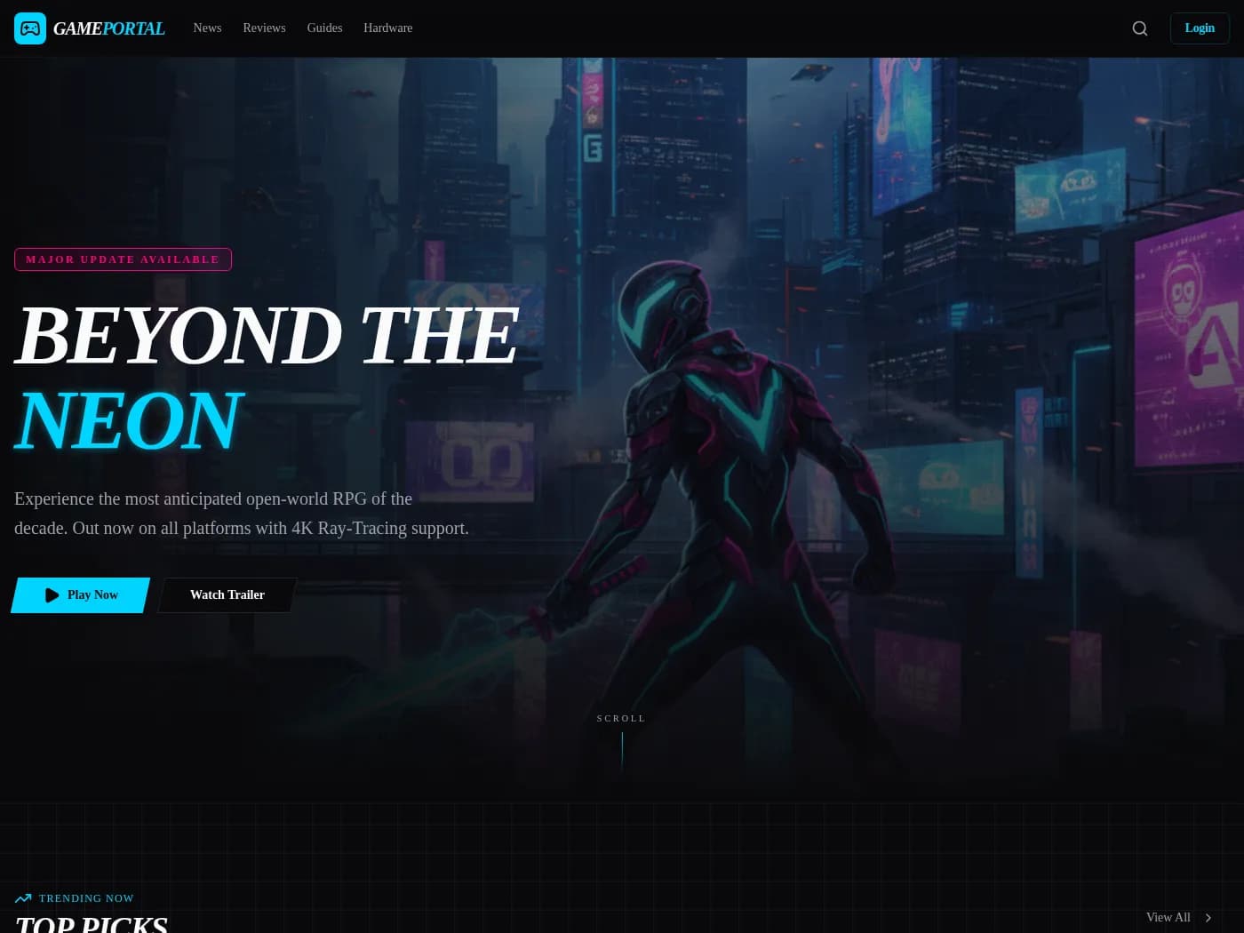 Game Portal Website
