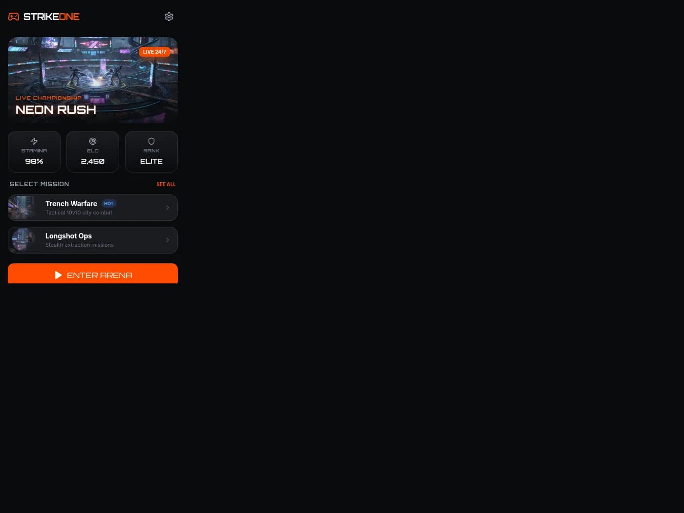 Game-Themed Site Experience