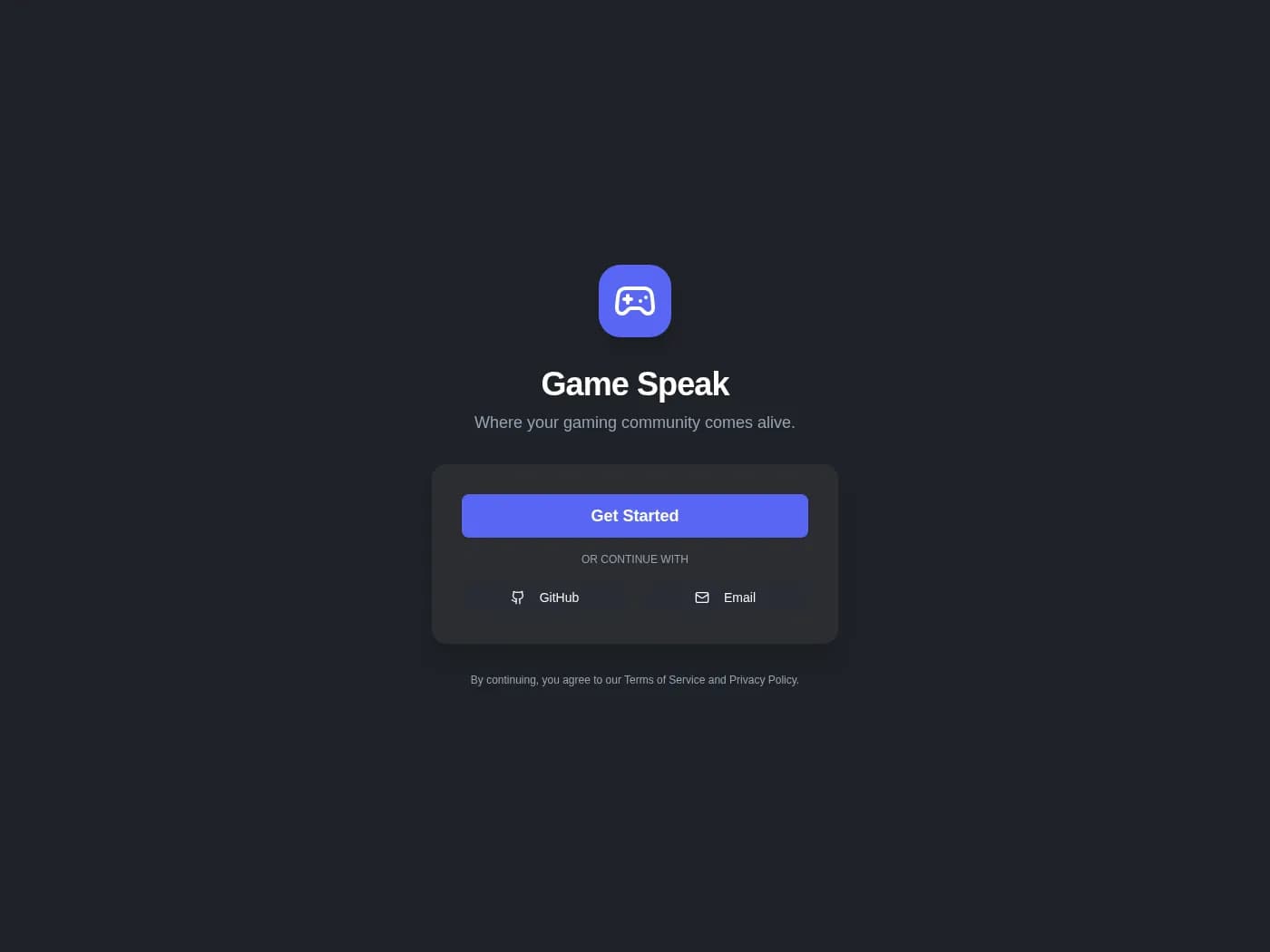 Game Speak Platform