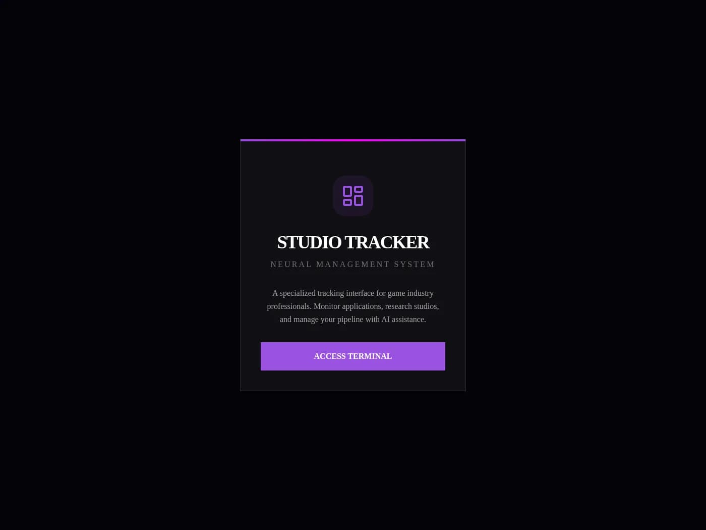 Game Studios Tracker
