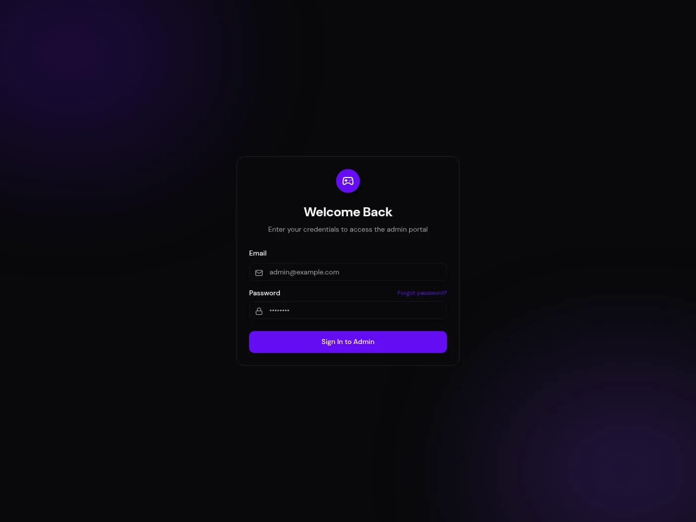 GameTopup Admin Dashboard