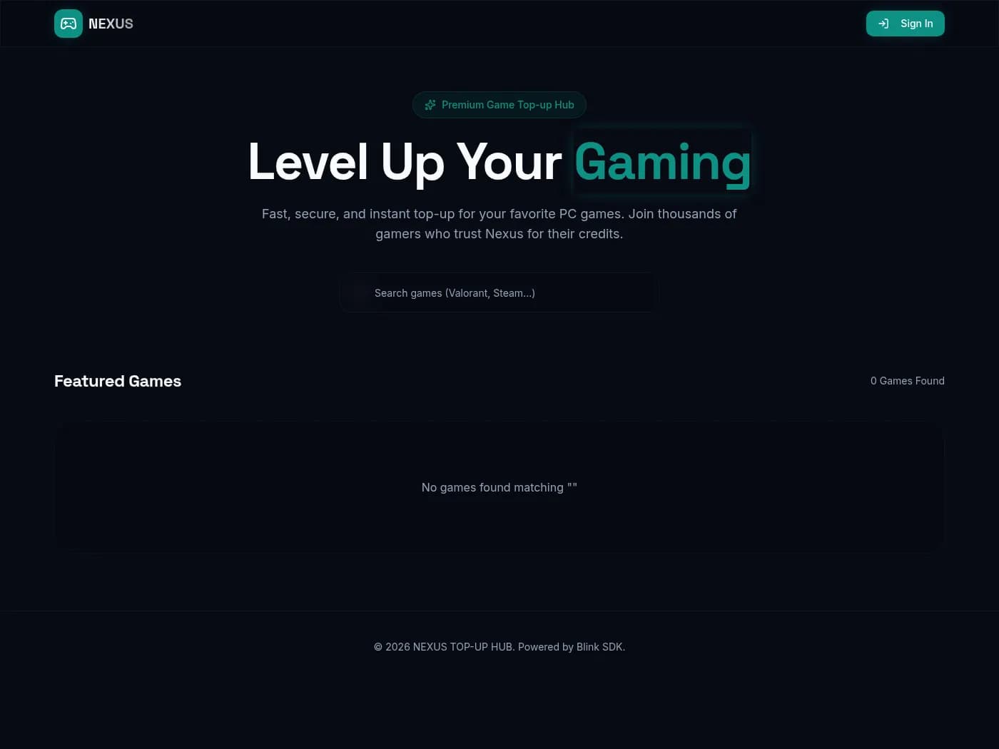 Game Top-Up Hub