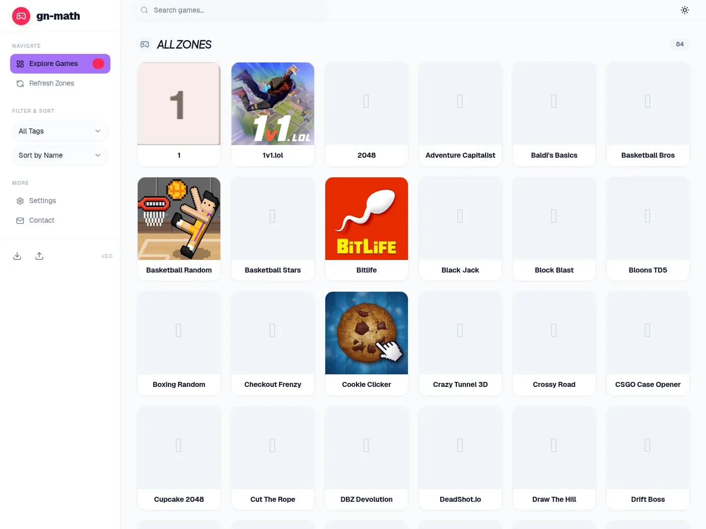 GN-Math Game Hub