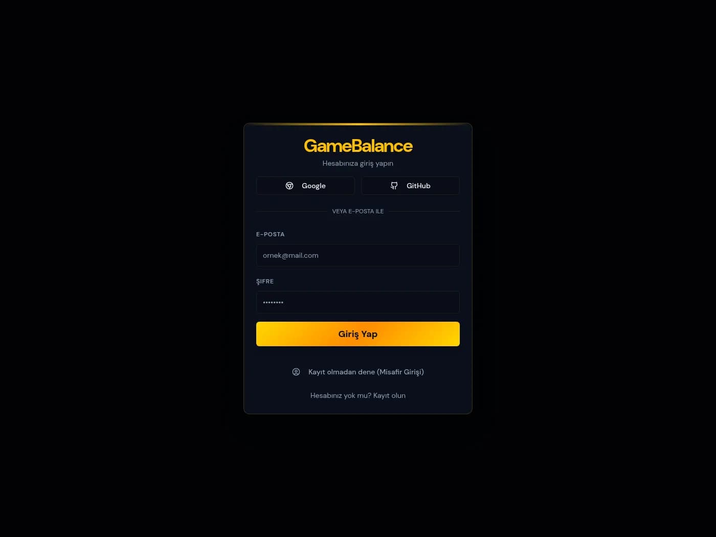 GameBalance Platform