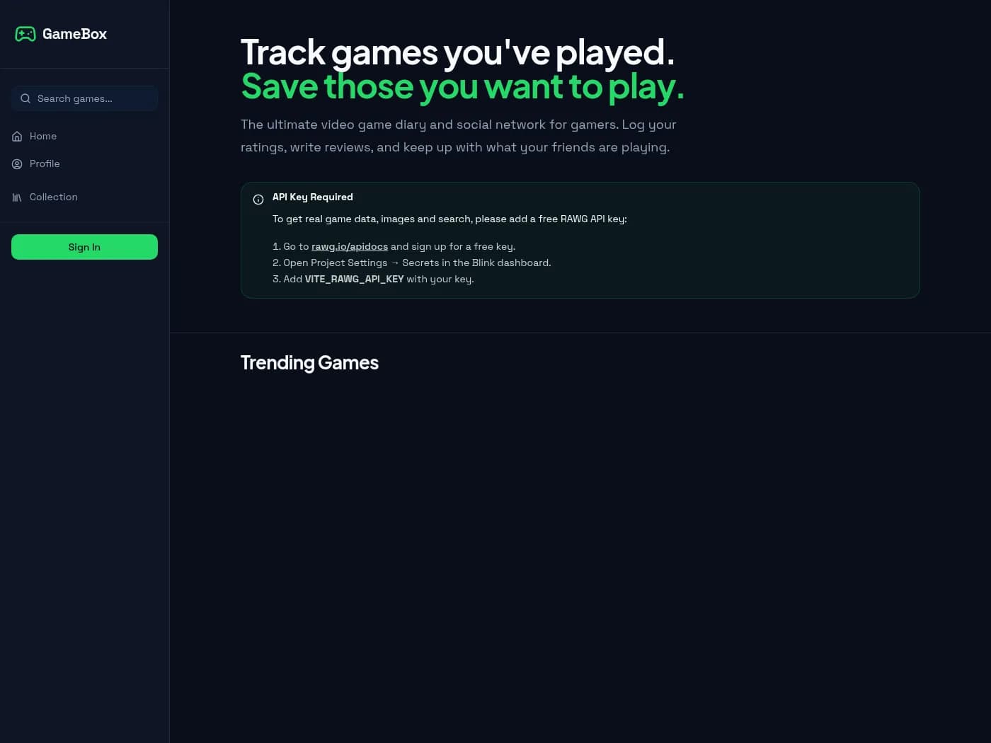 GameBox Tracker