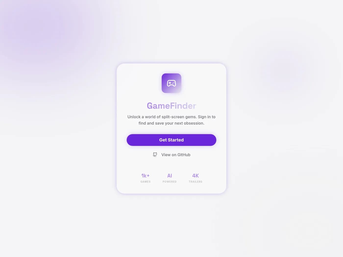 GameFinder AI Assistant