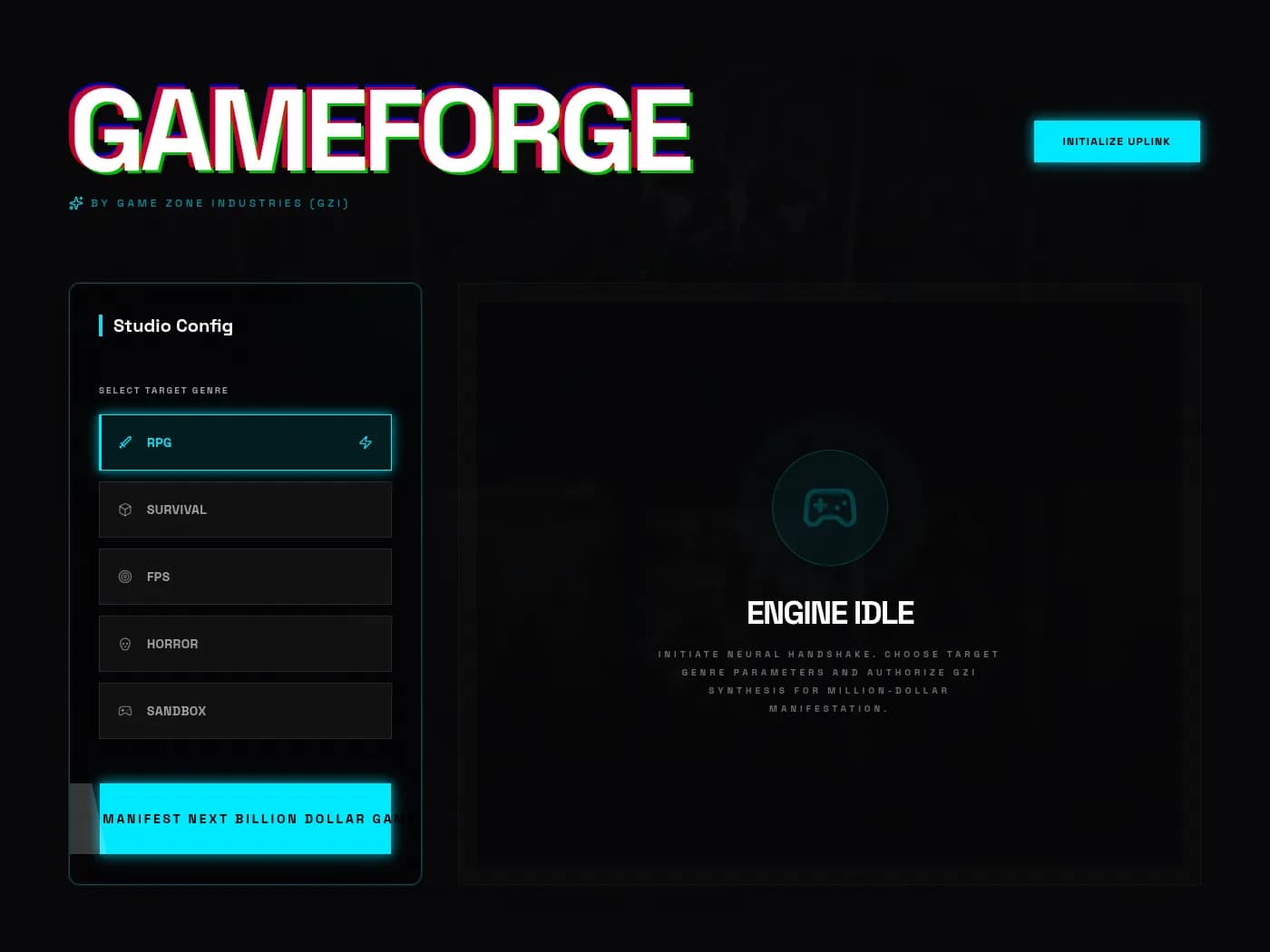 GameForge Studio Dashboard