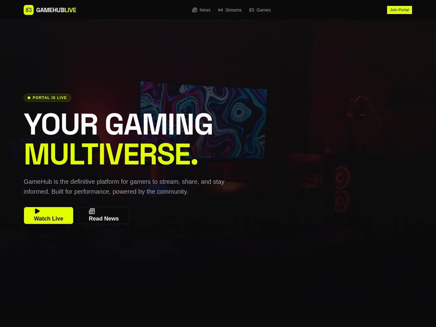 GameHub Live Portal