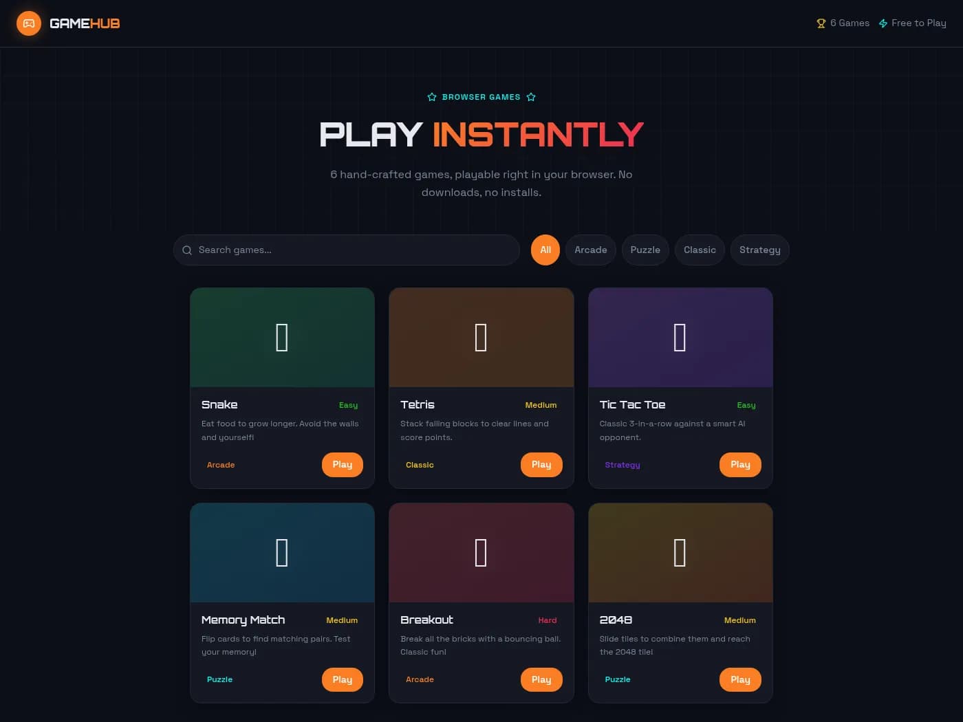 GameHub Online