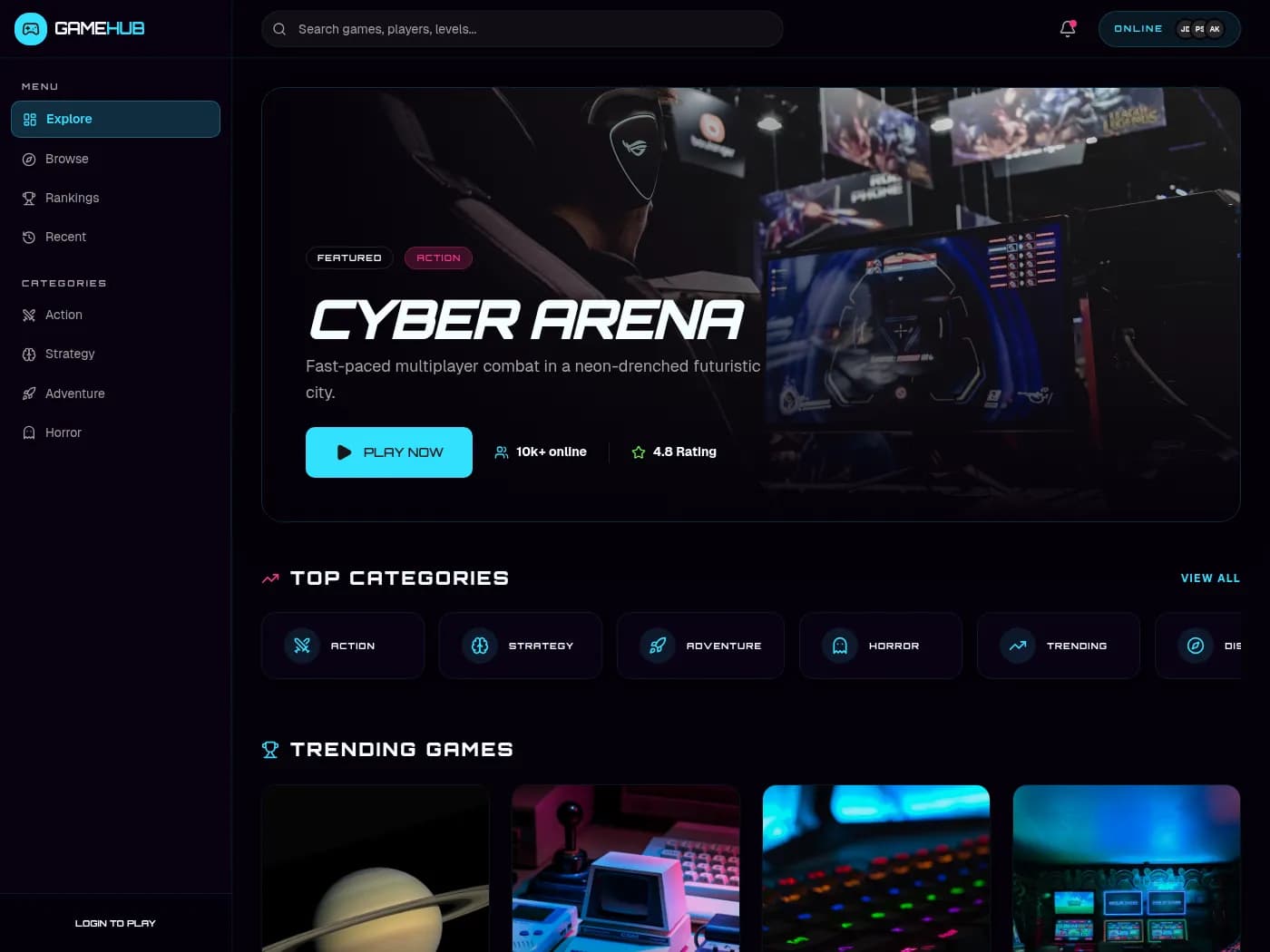 GameHub Portal