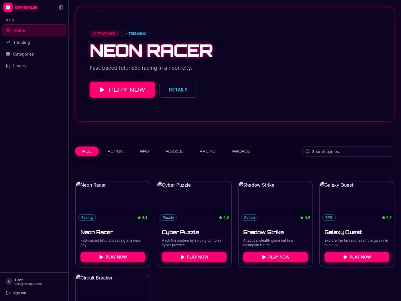 GameHub Portal