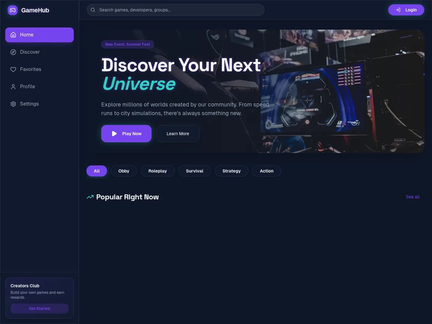 GameHub Universe