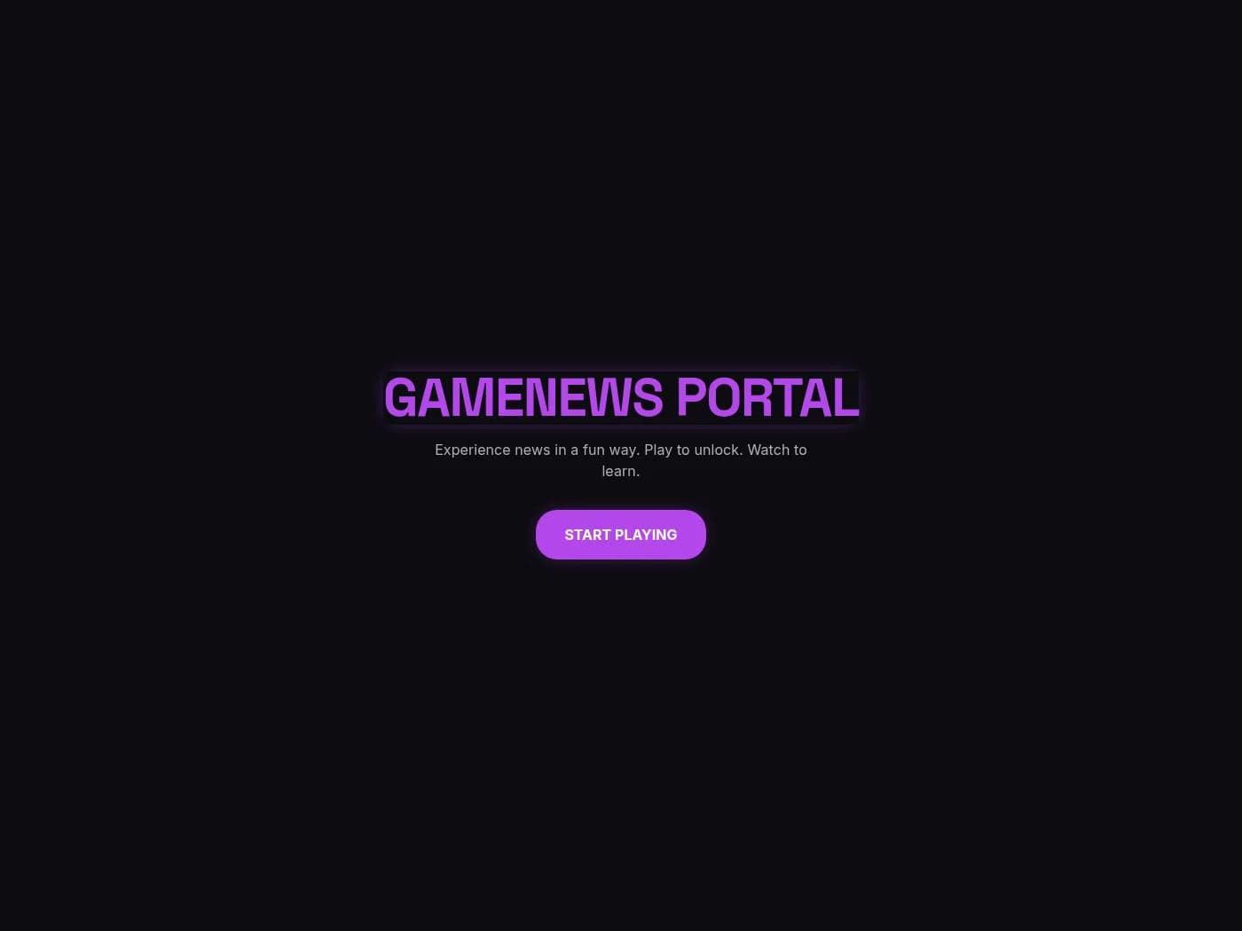 GameNews Portal