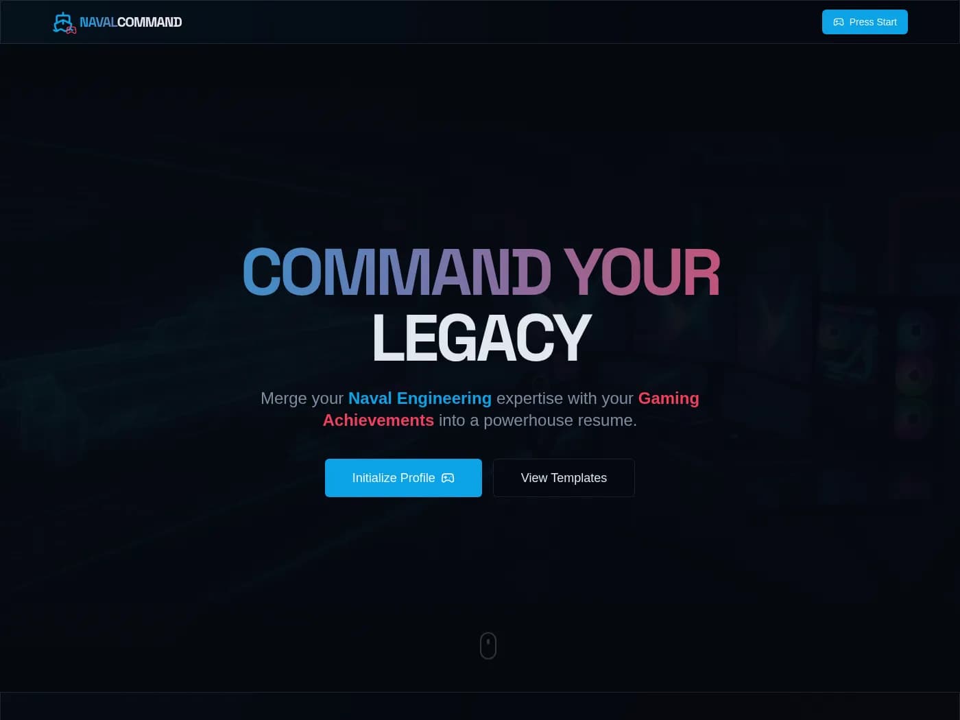 Gamer Resume Builder