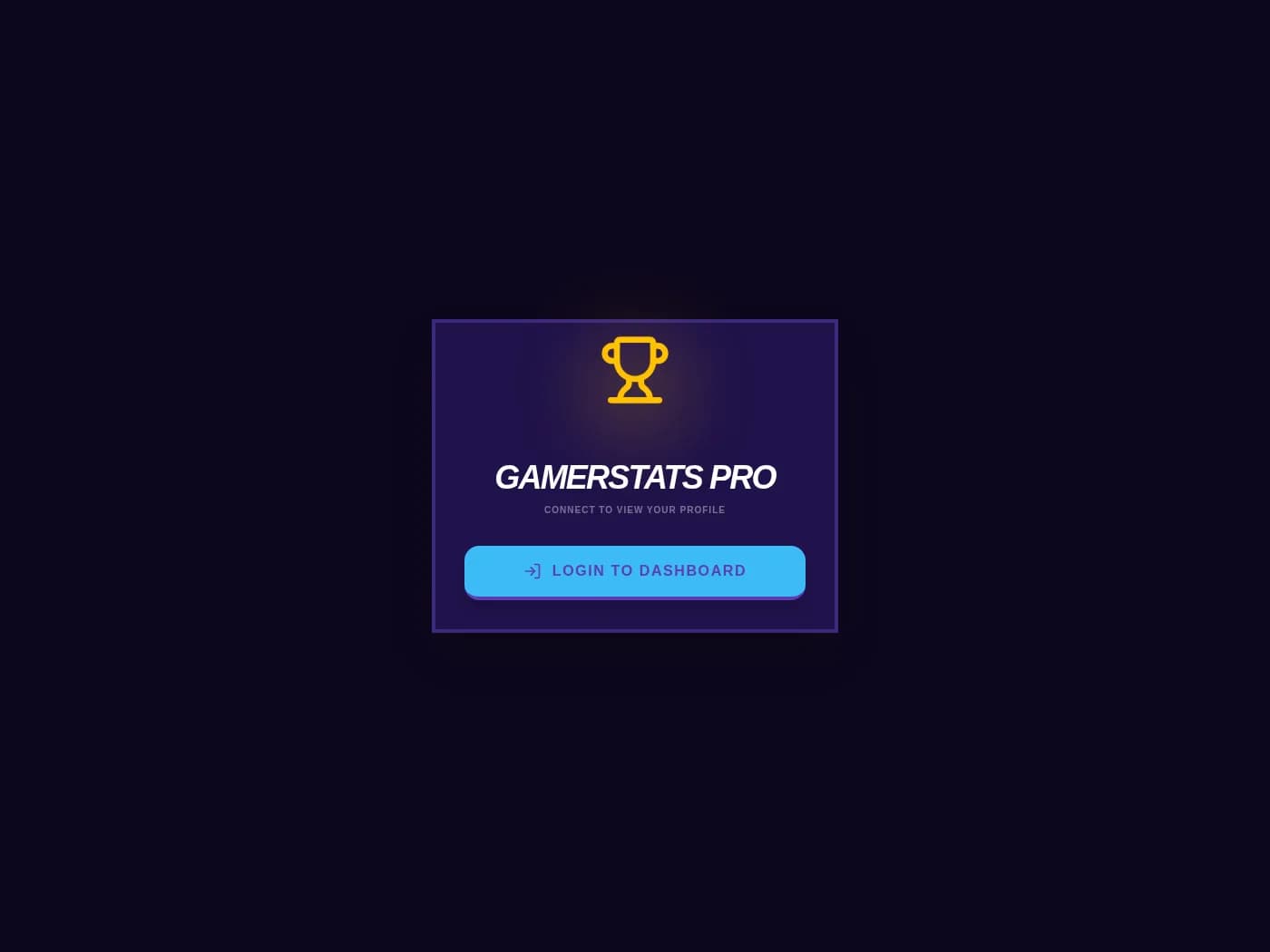GamerStats Pro Dashboard