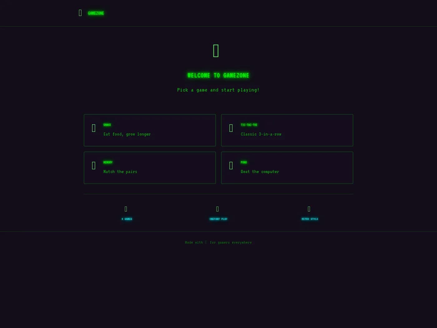 GameZone Web
