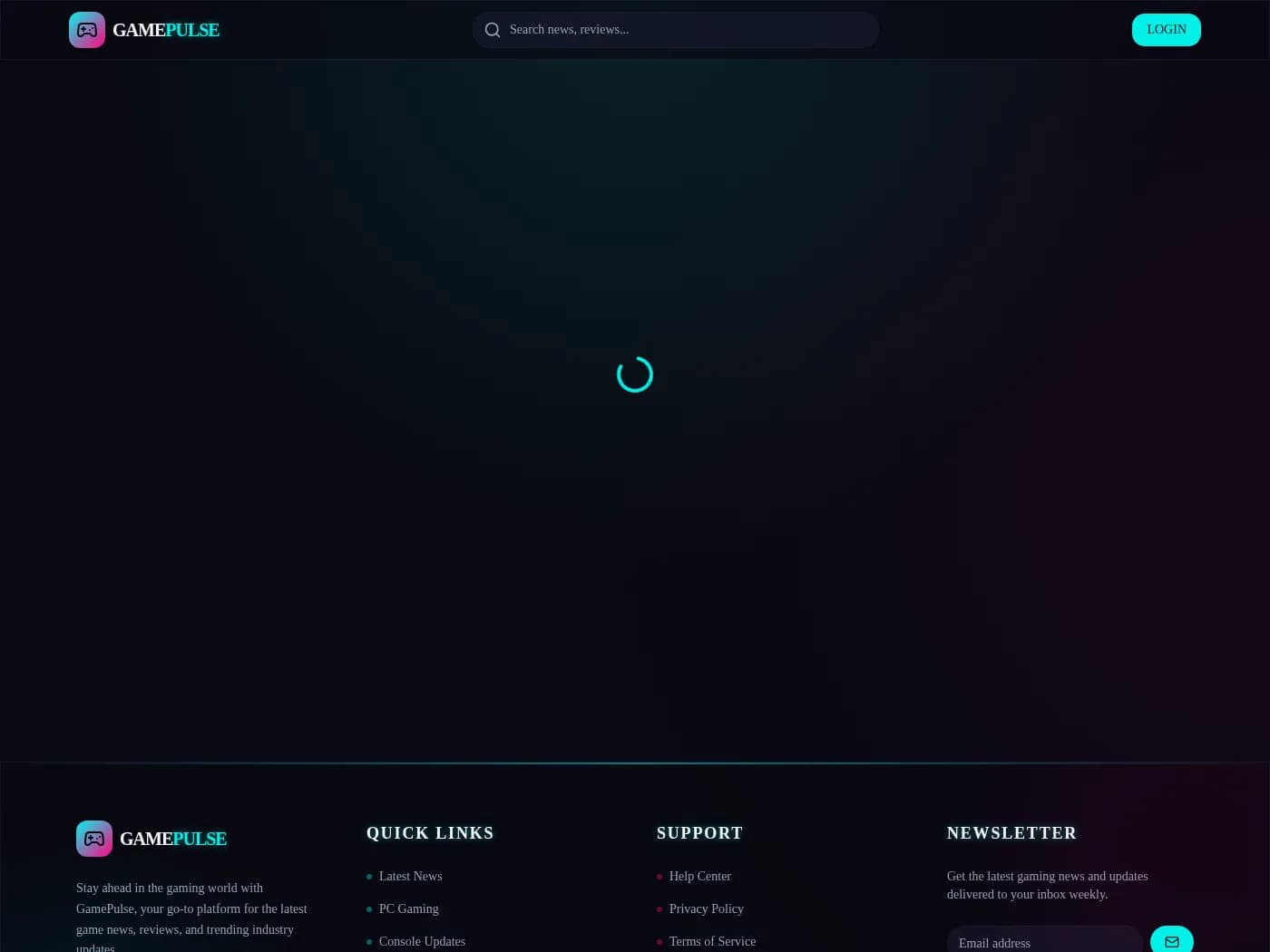 GamePulse News Portal
