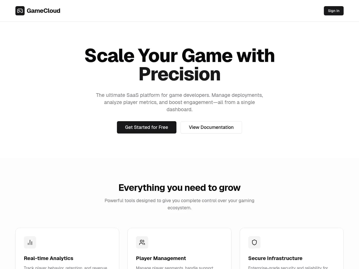 GameCloud Suite