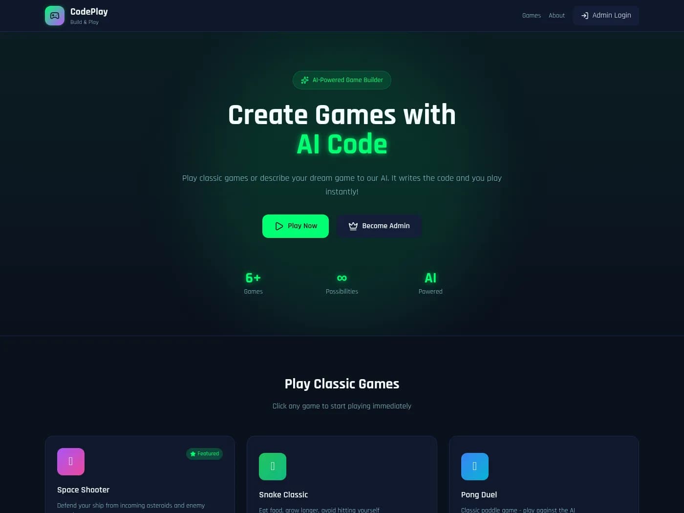 CodePlay Gaming Hub